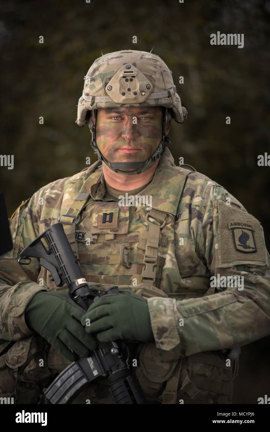 GRAFENWOEHR, Germany -- U.S. Army Paratrooper Cpt. Brian Marek, alpha ...