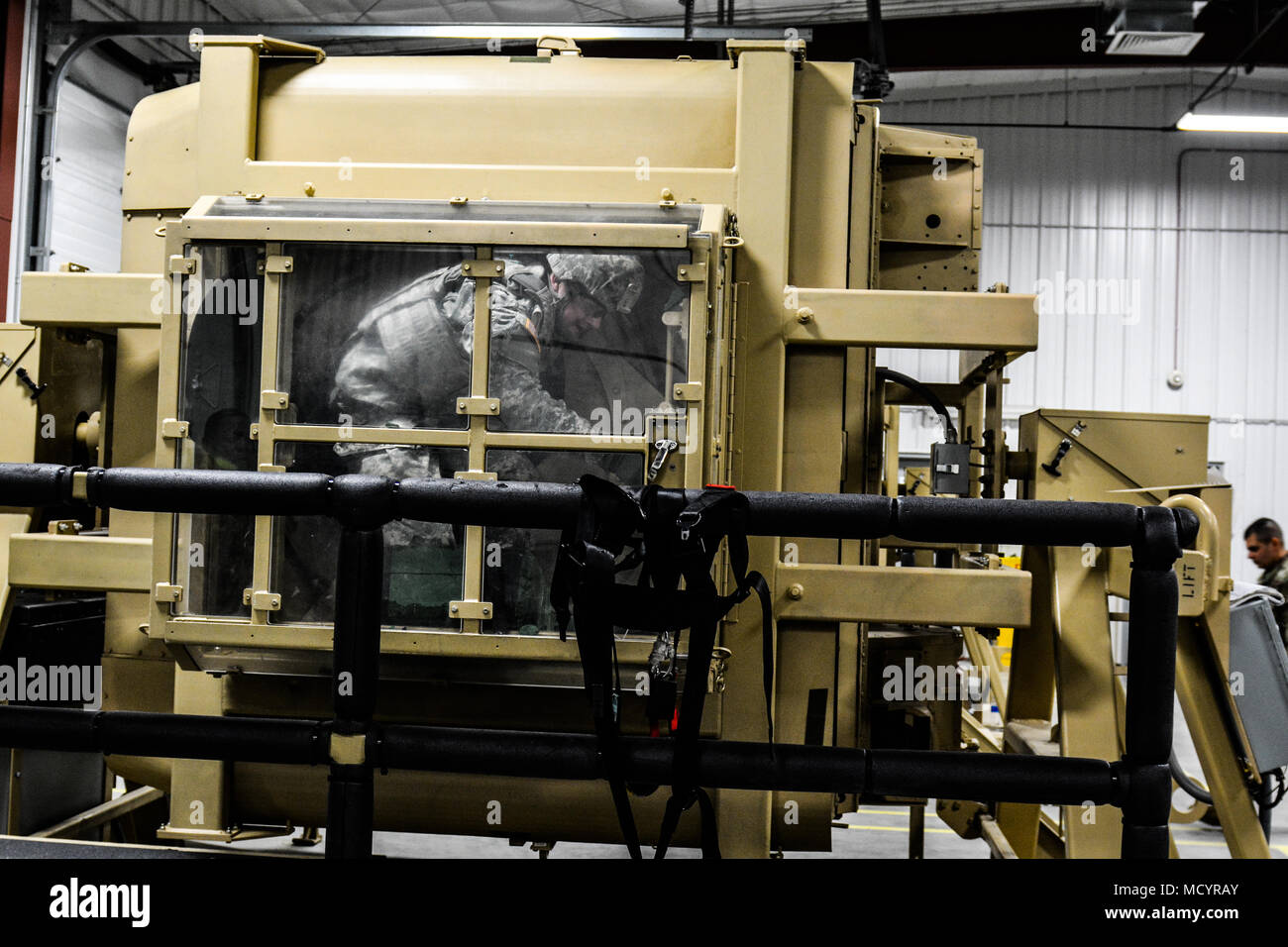 A U.S. Army Reserve Troop Unit List Soldier exits the vehicle upon ...