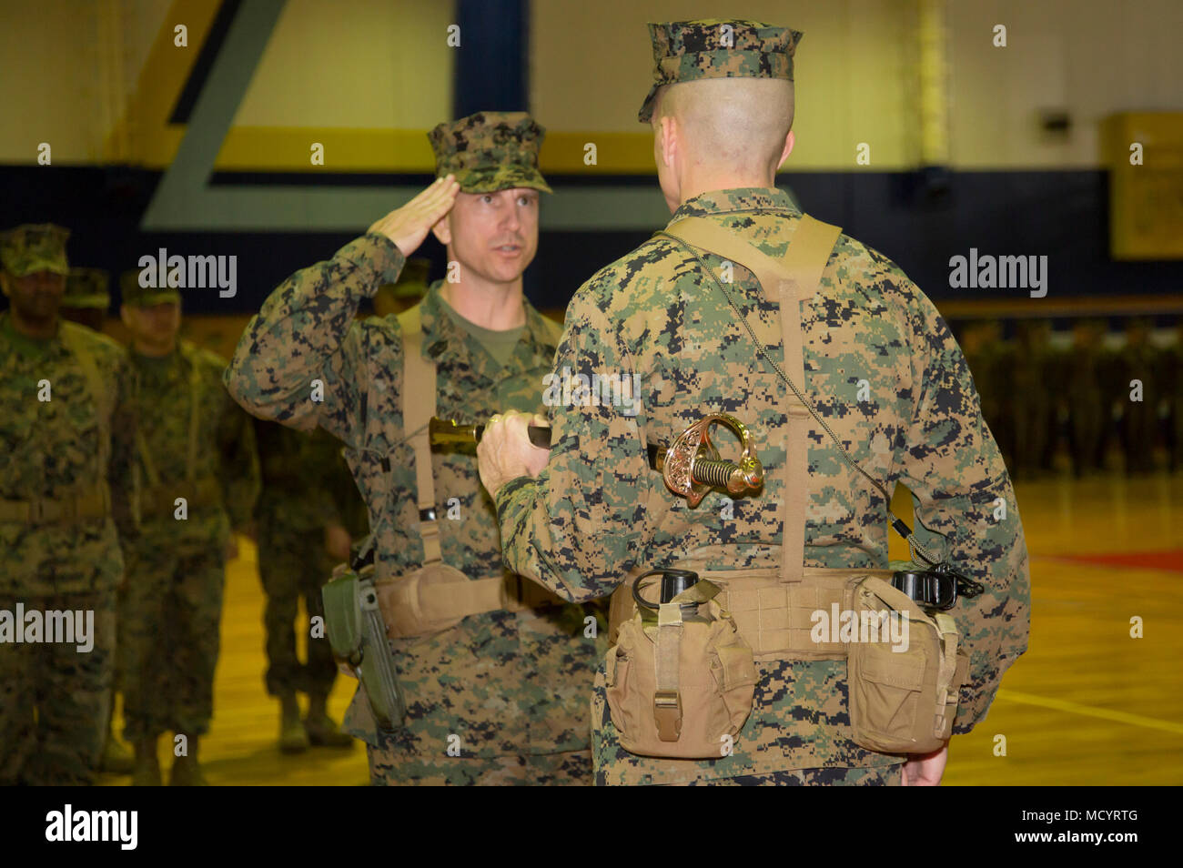 U.S. Marine Corps Sgt. Maj. Michael Johnson, sergeant major for Marine ...