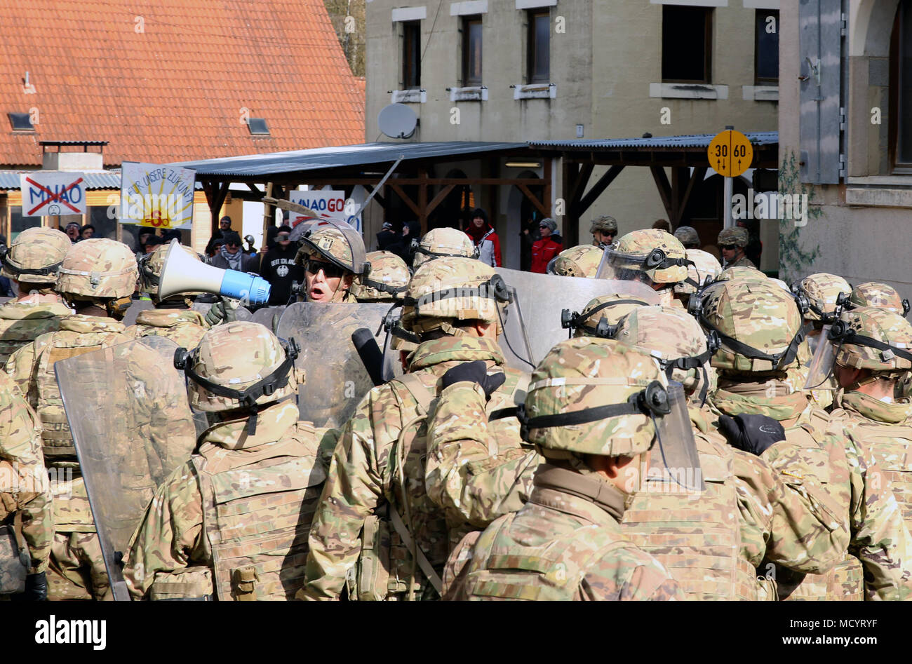 U.S. Army Soldiers assigned to 3rd Squadron, 61st Cavalry Regiment, 2nd ...