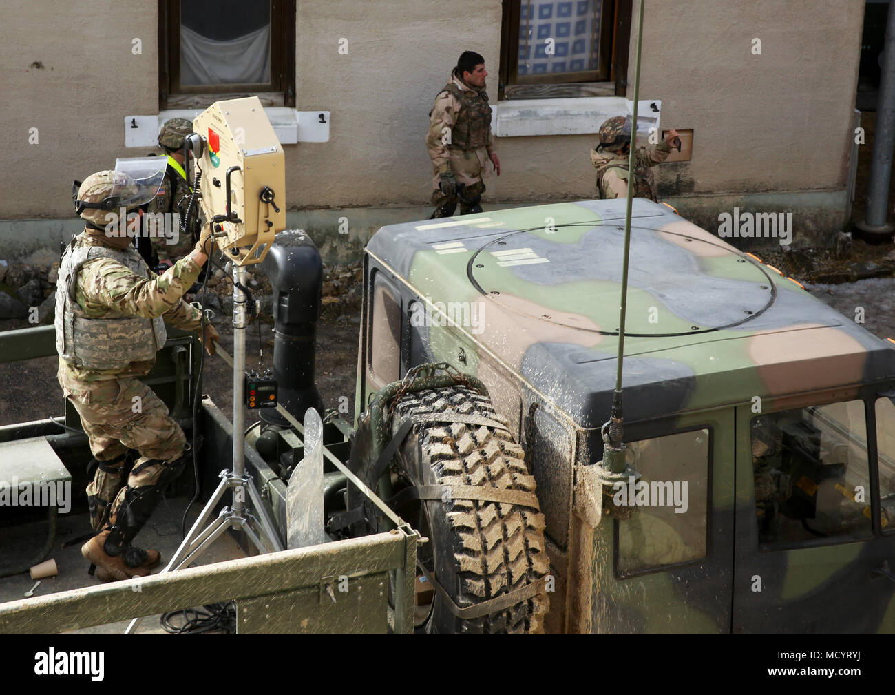 A U.S. Army Soldier assigned to 3rd Squadron, 61st Cavalry Regiment ...