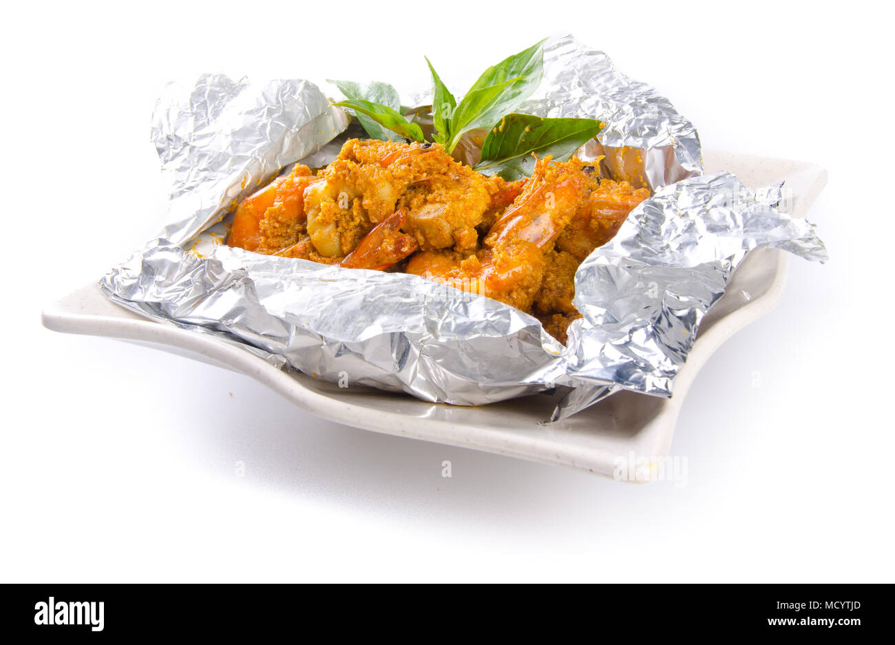 shrimp, fired curry shrimp asian food Stock Photo - Alamy