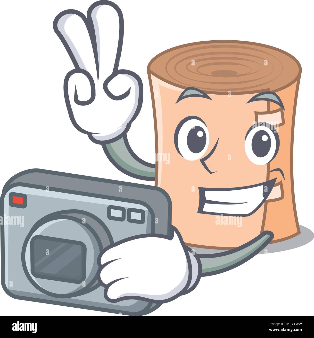 Photographer medical gauze mascot cartoon vector illustration Stock ...