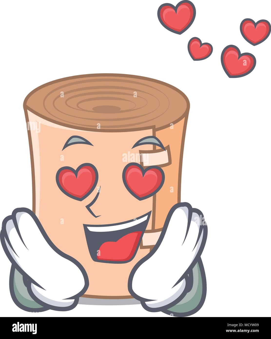 In love medical gauze mascot cartoon vector illustration Stock Vector ...
