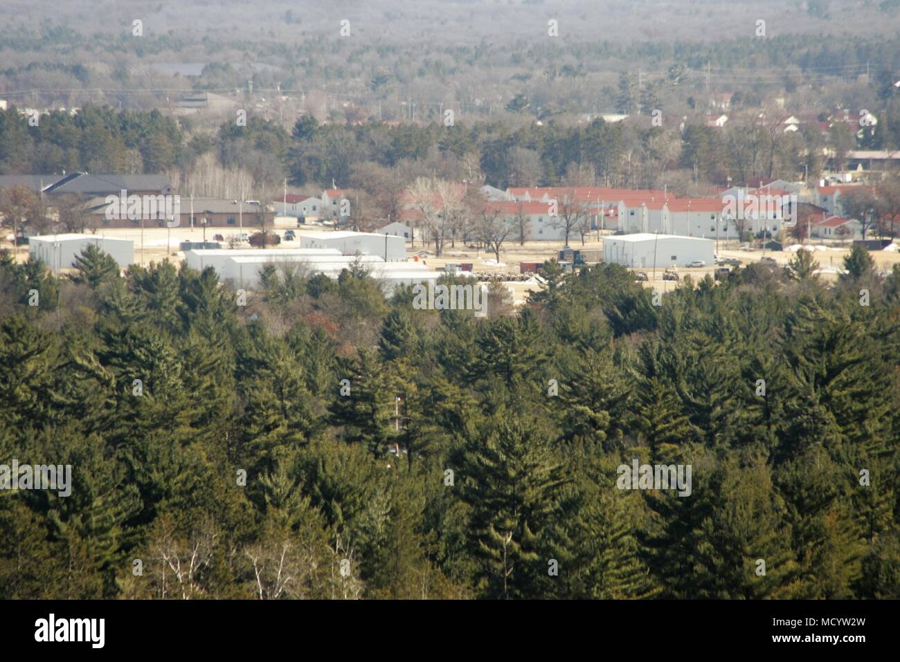 The cantonment area is shown from an observation point March 1, 2018 ...