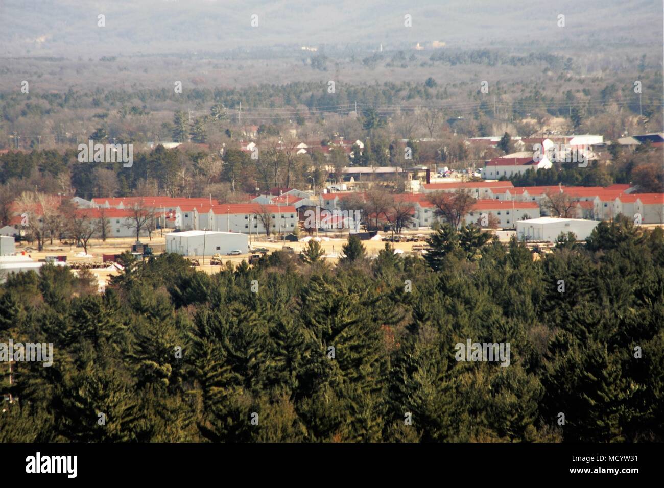 The cantonment area is shown from an observation point March 1, 2018 ...
