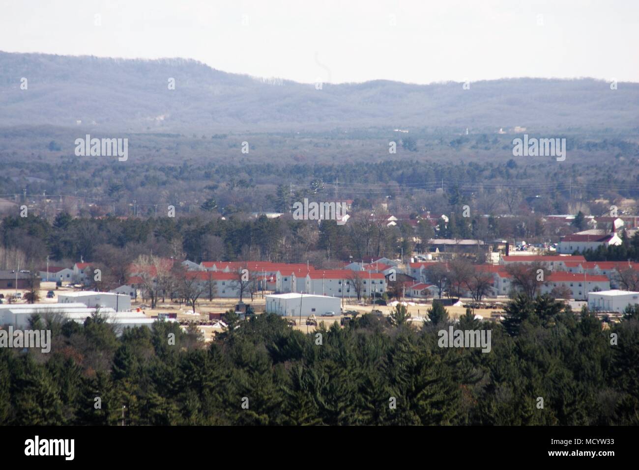 The cantonment area is shown from an observation point March 1, 2018 ...