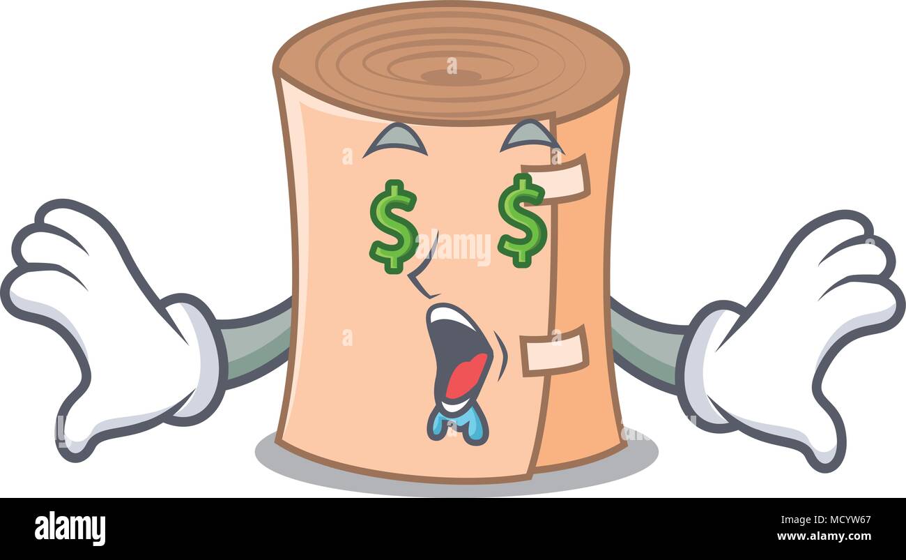 Money eye medical gauze mascot cartoon vector illustration Stock Vector ...