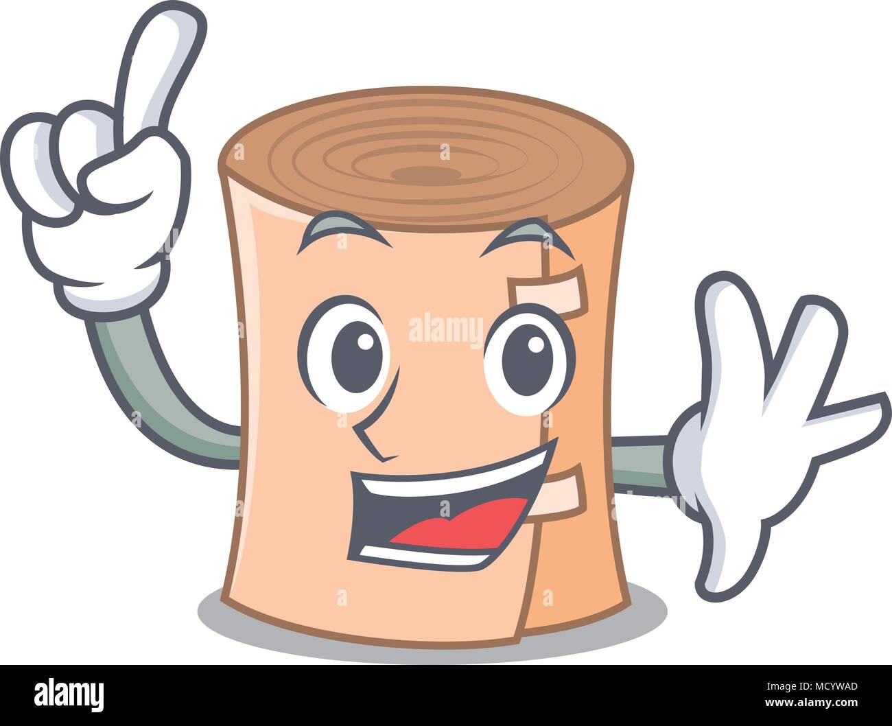 Finger medical gauze mascot cartoon vector illustration Stock Vector ...