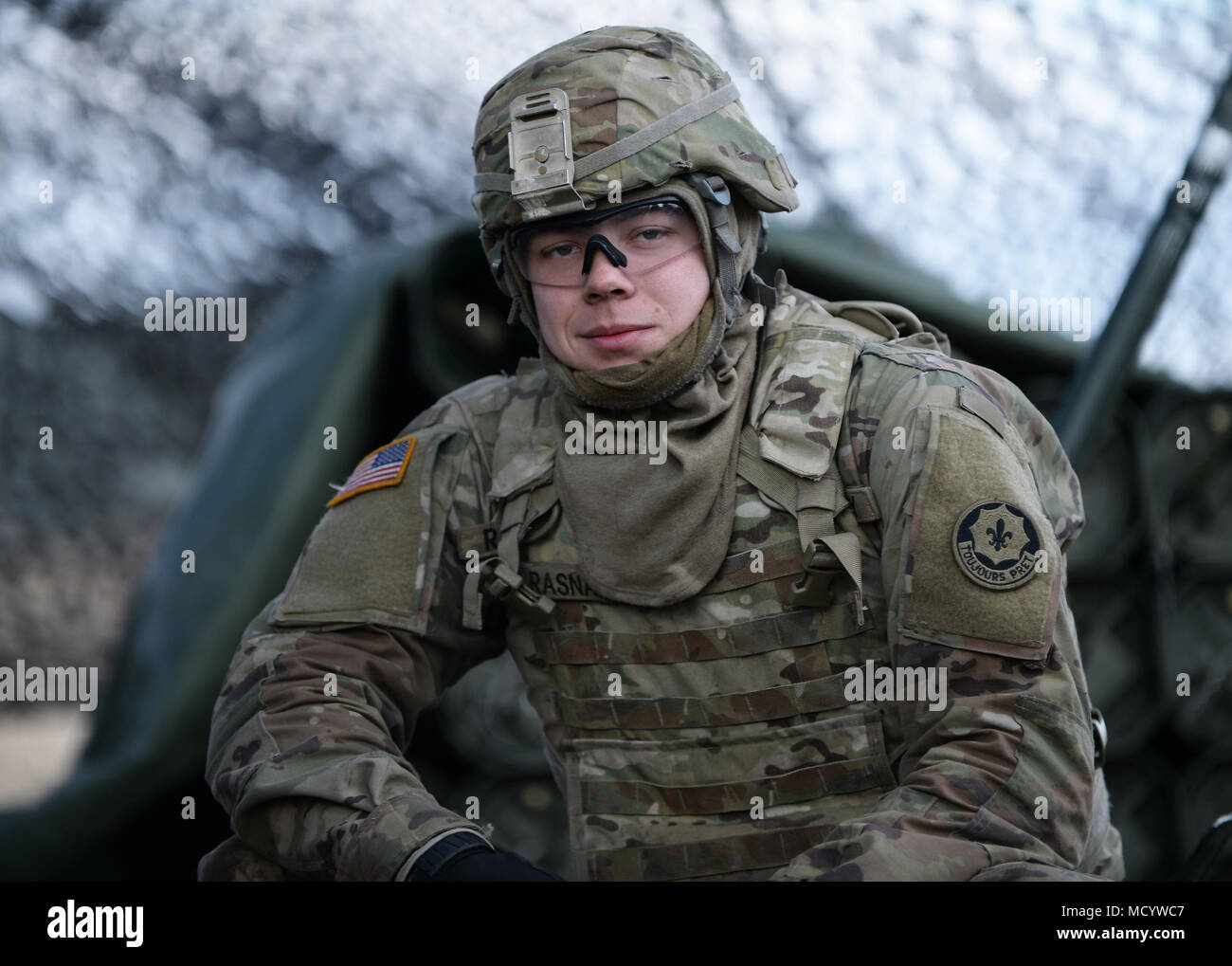 US Army gunners from Archer Battery, 2nd platoon, 4th section, Field ...