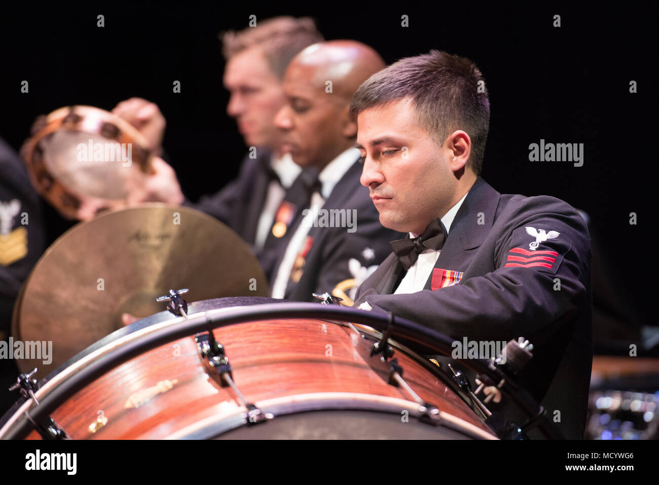 ST. LOUIS (March 7, 2018) Musician 1st Class Joseph Gonzalez performs ...