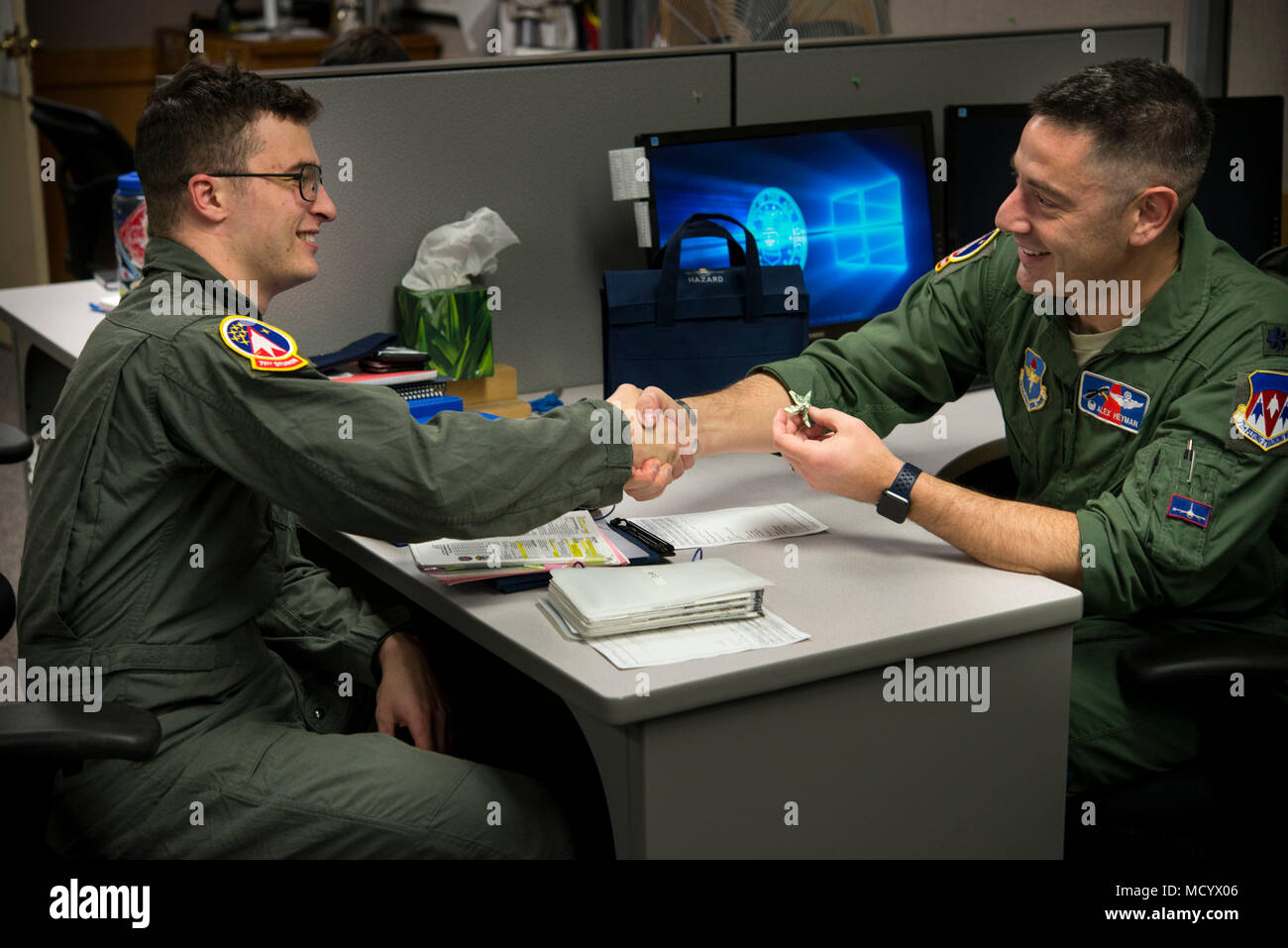Lt. Col. Alexander Heyman, Commander, 71st Student Squadron, and 2nd Lt ...