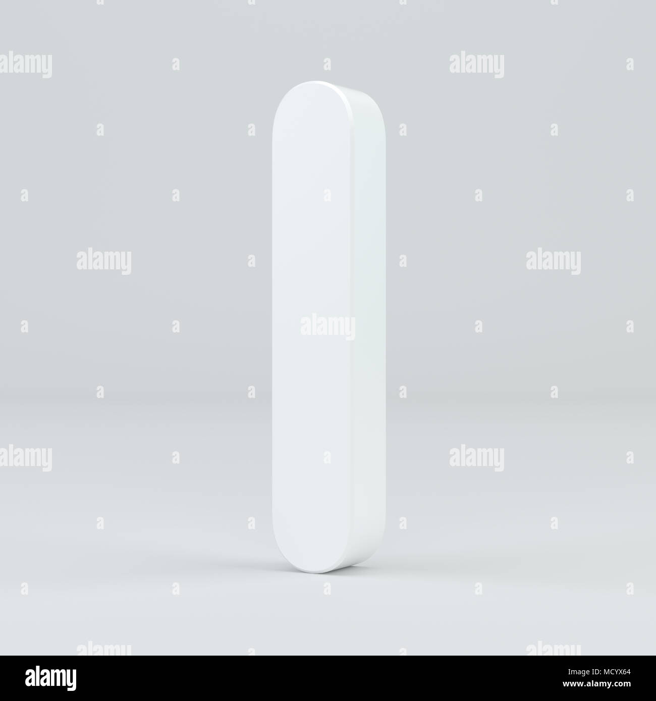 White letter I on studio light background. 3d rendering Stock Photo - Alamy