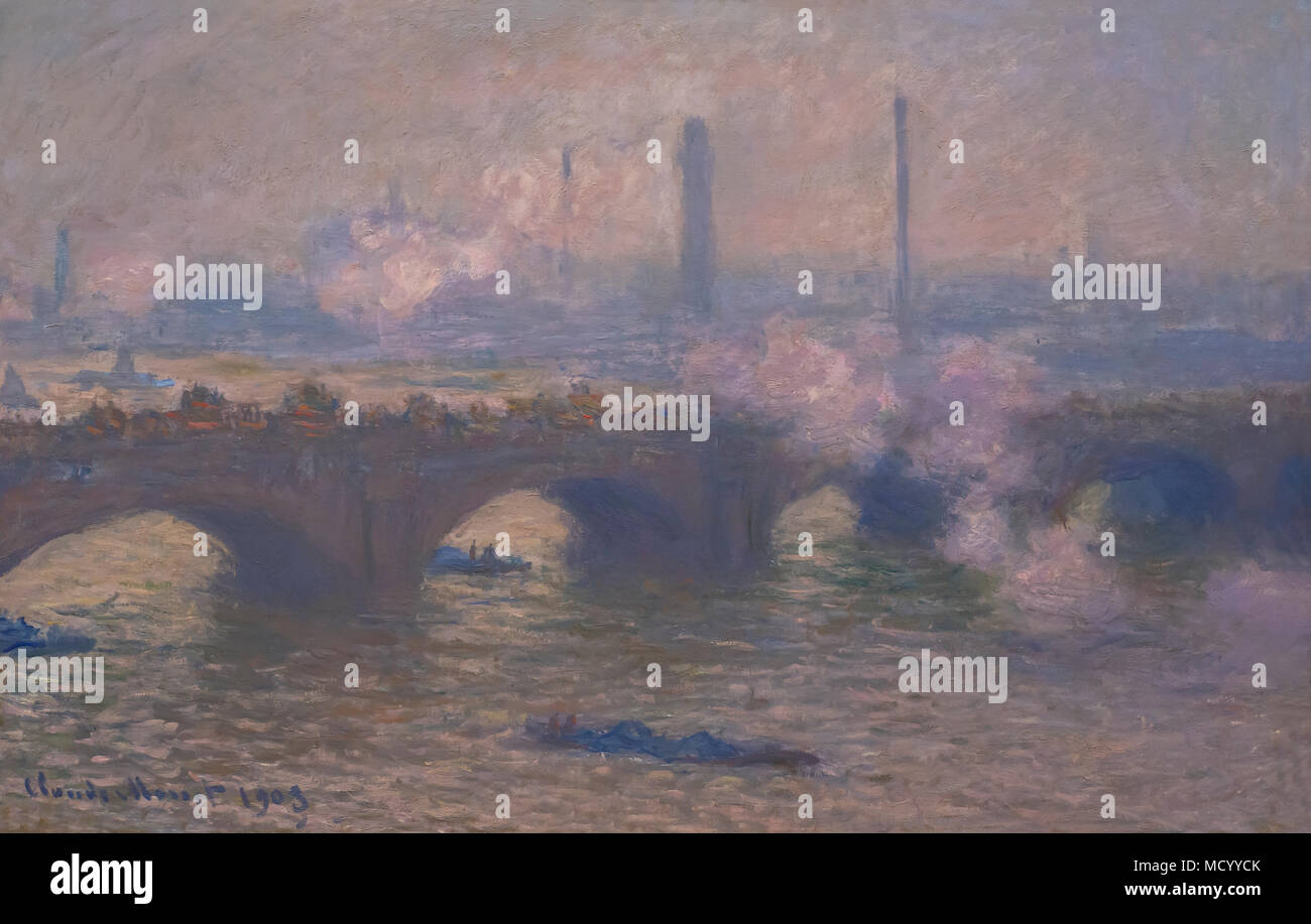 Waterloo Bridge, Grey Day, Claude Monet, 1903, National Gallery of Art ...
