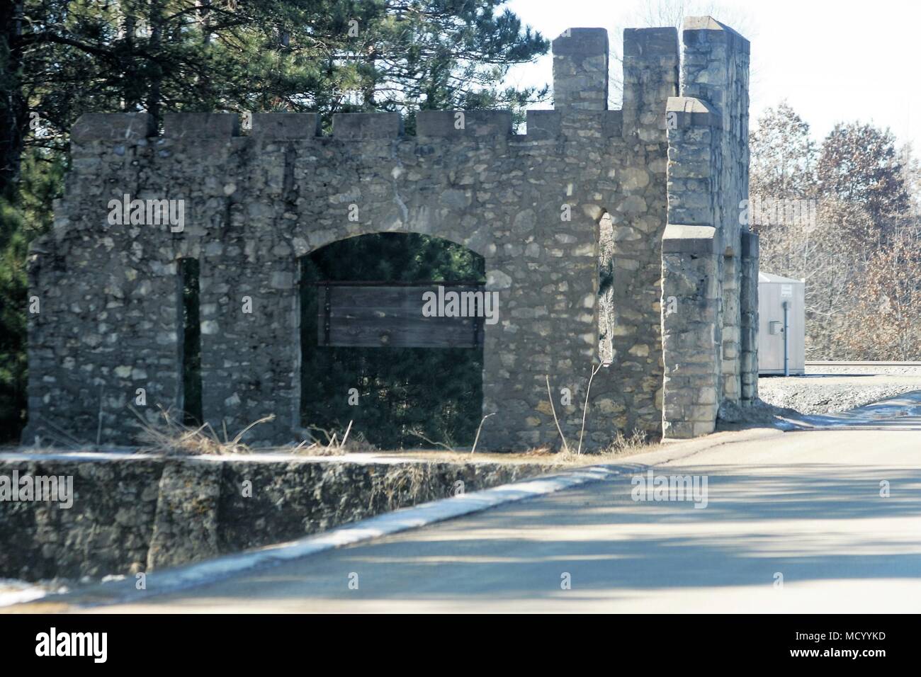 A gate section built by the Works Progress Administration in 1941 is ...