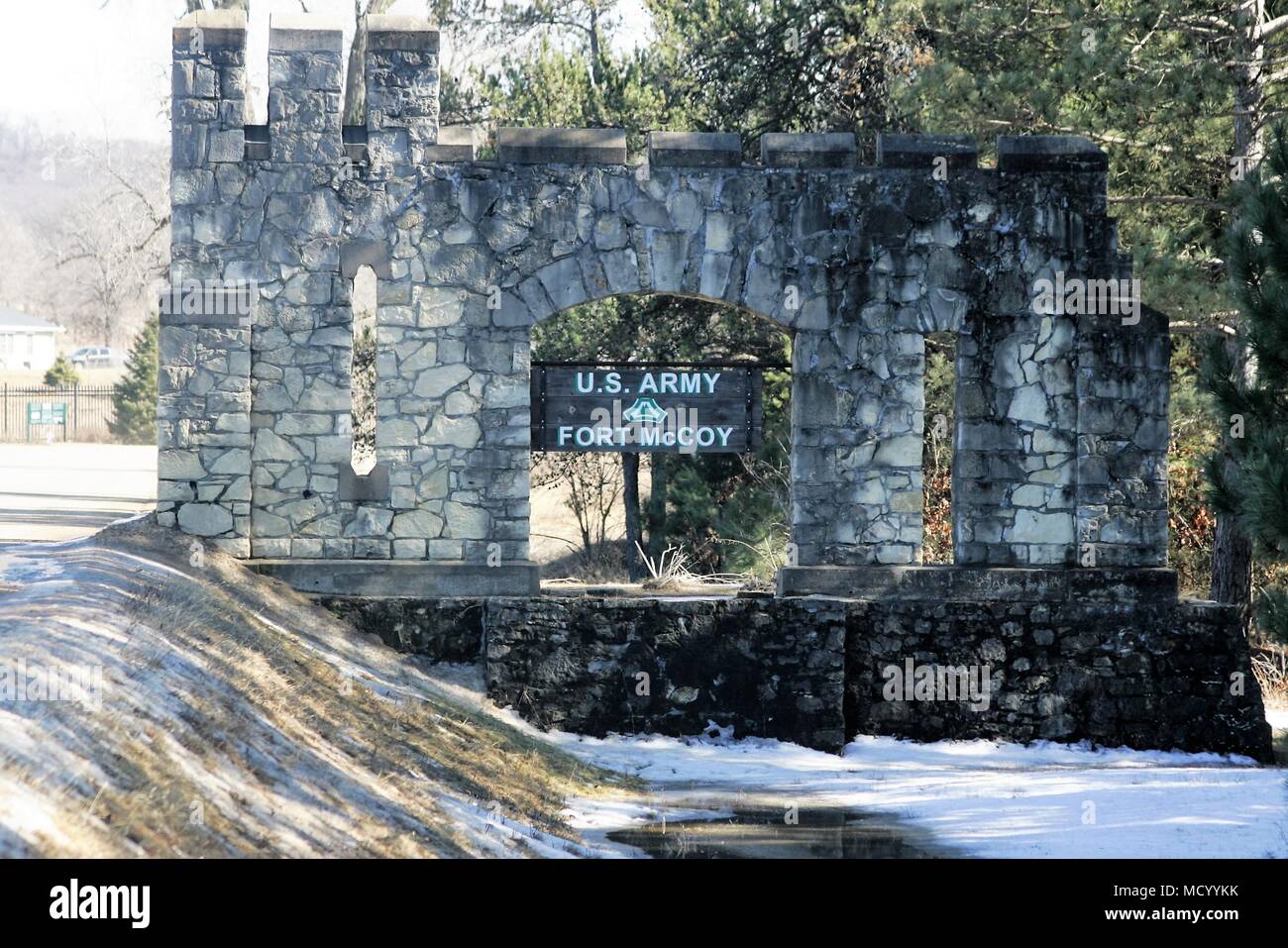 A gate section built by the Works Progress Administration in 1941 is ...
