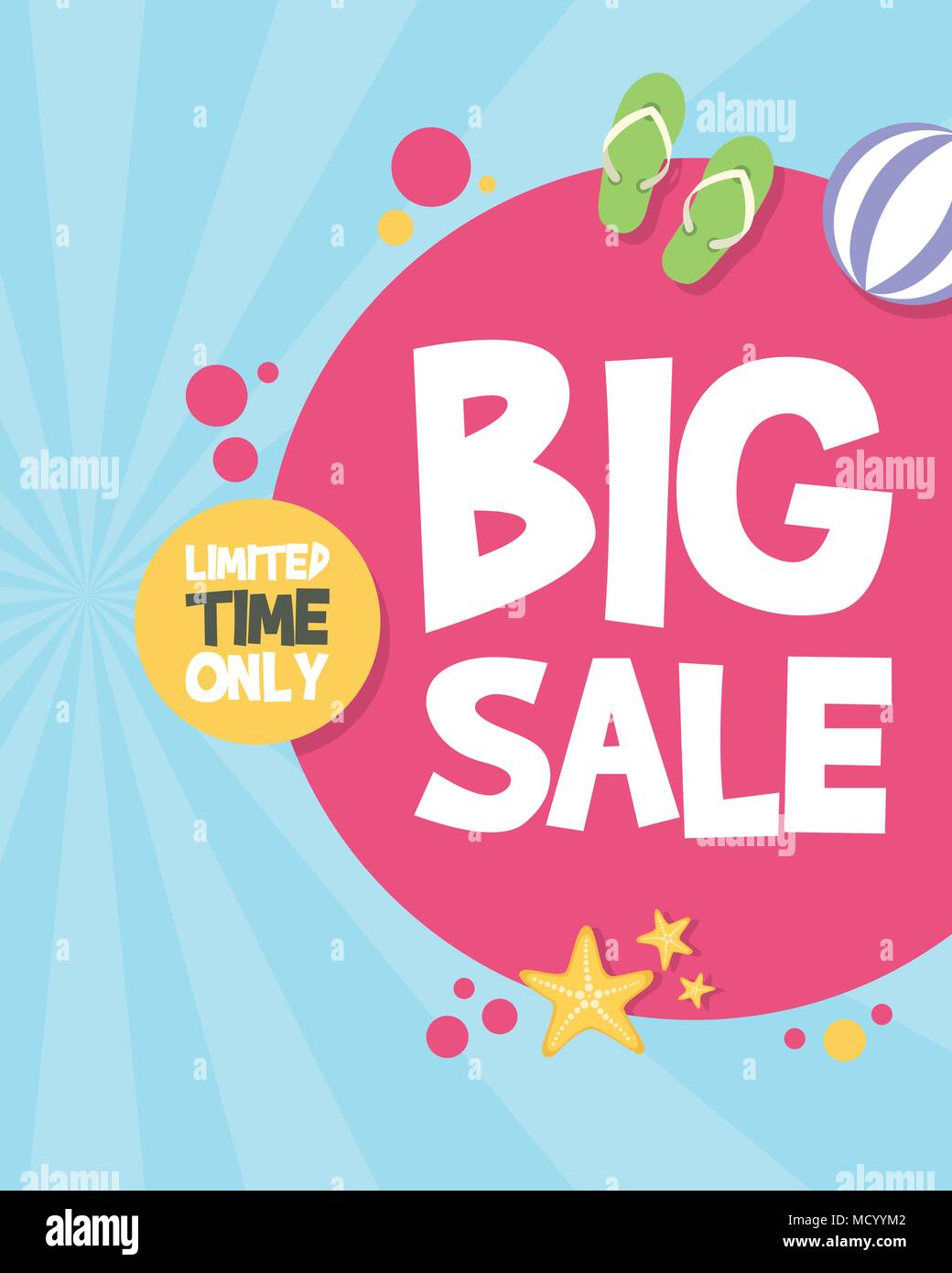 Summer sale concept party night vector illustration Stock Vector Image ...