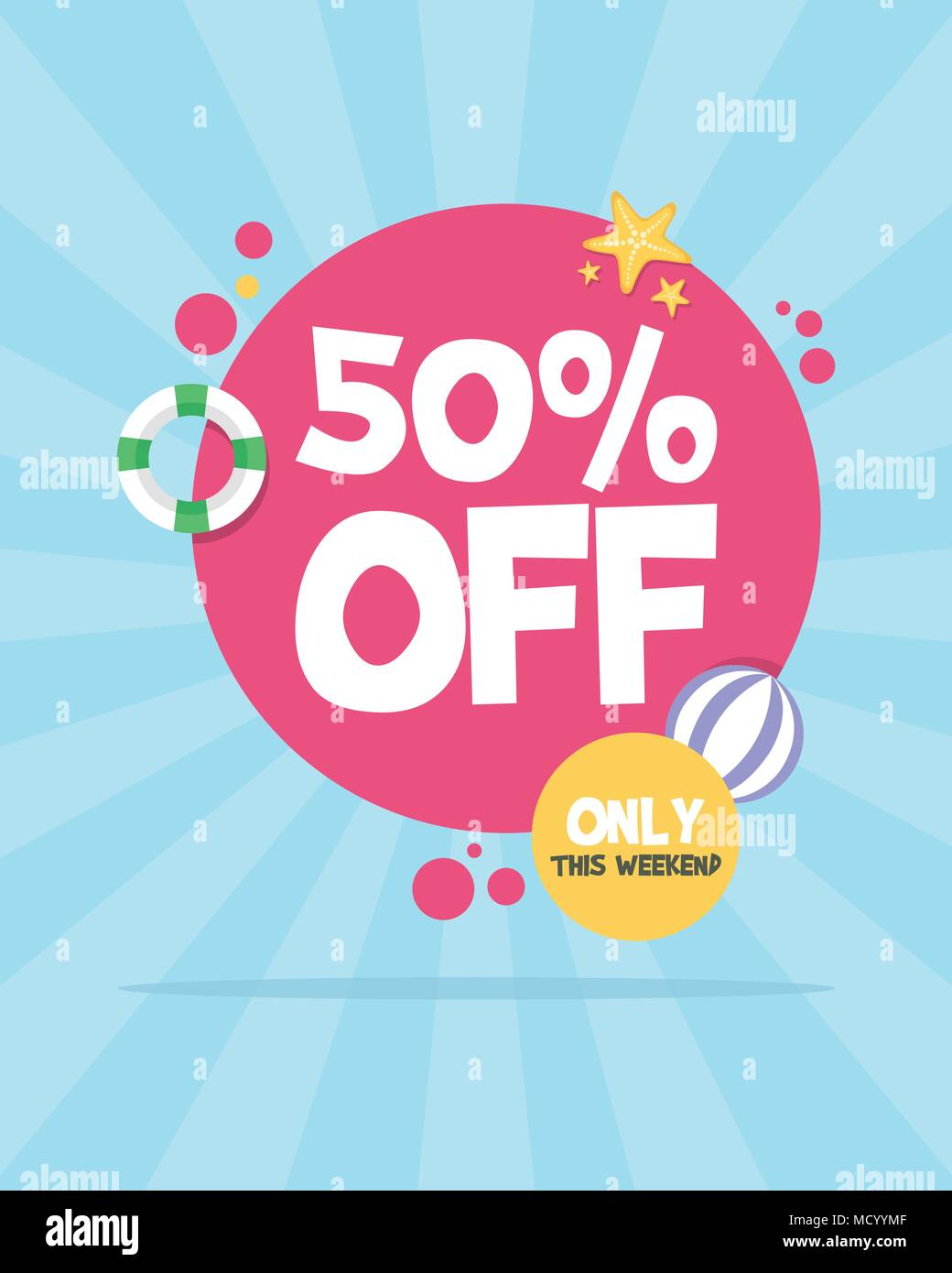 Summer sale concept party night vector illustration Stock Vector Image ...