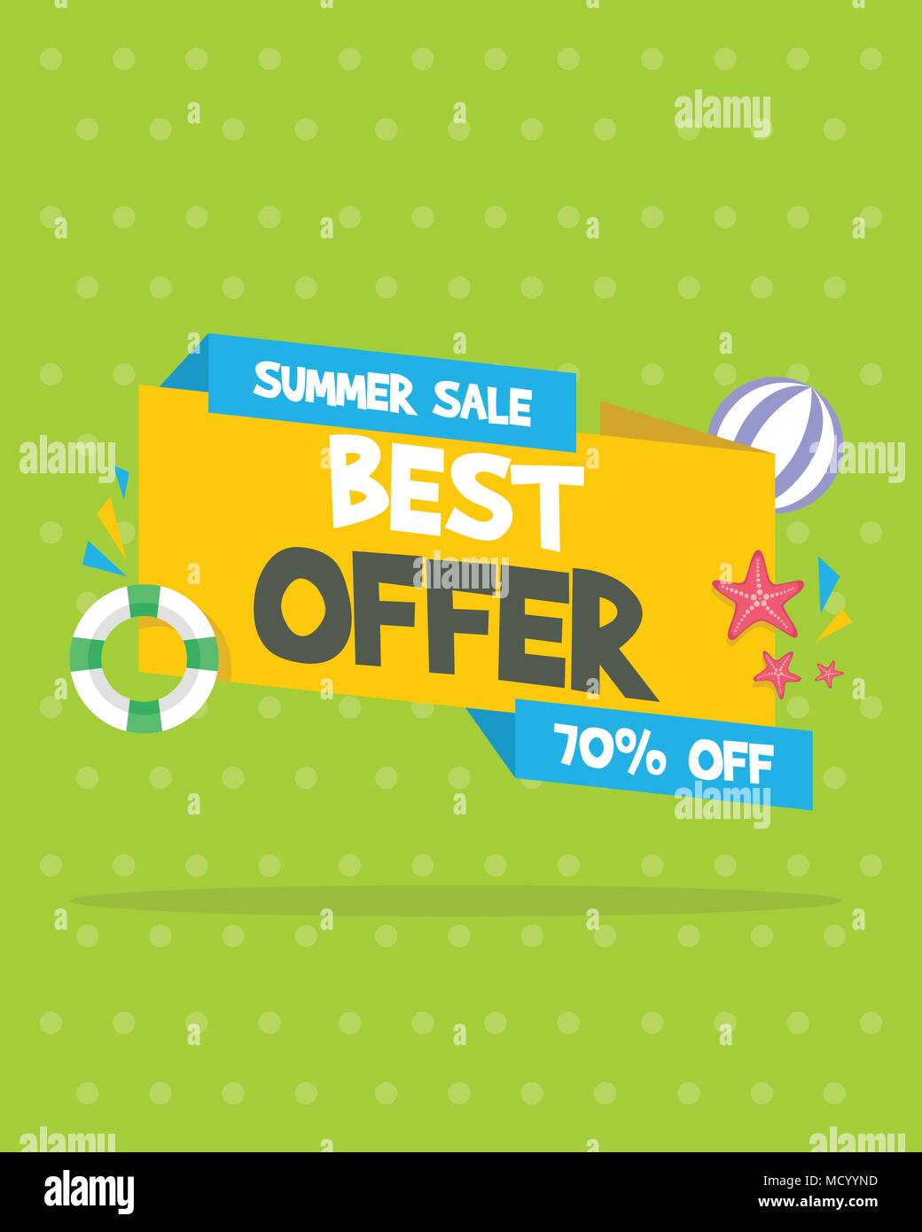 Summer sale banner birthday party vector illustration Stock Vector ...