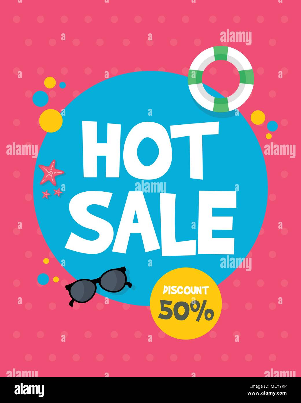 Summer sale marketing banner party vector illustration Stock Vector ...