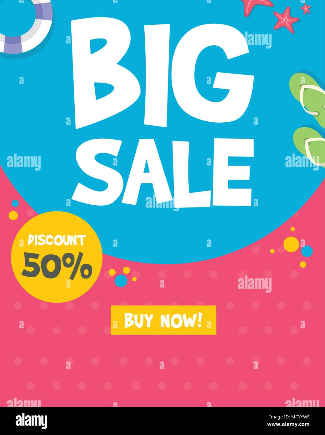 Summer sale marketing banner party vector illustration Stock Vector ...