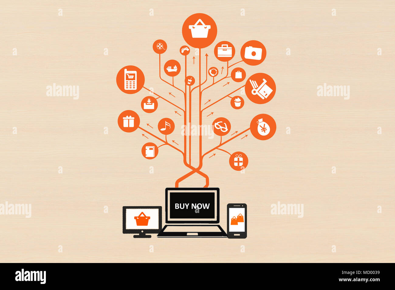 shopping carts illustration Stock Photo - Alamy