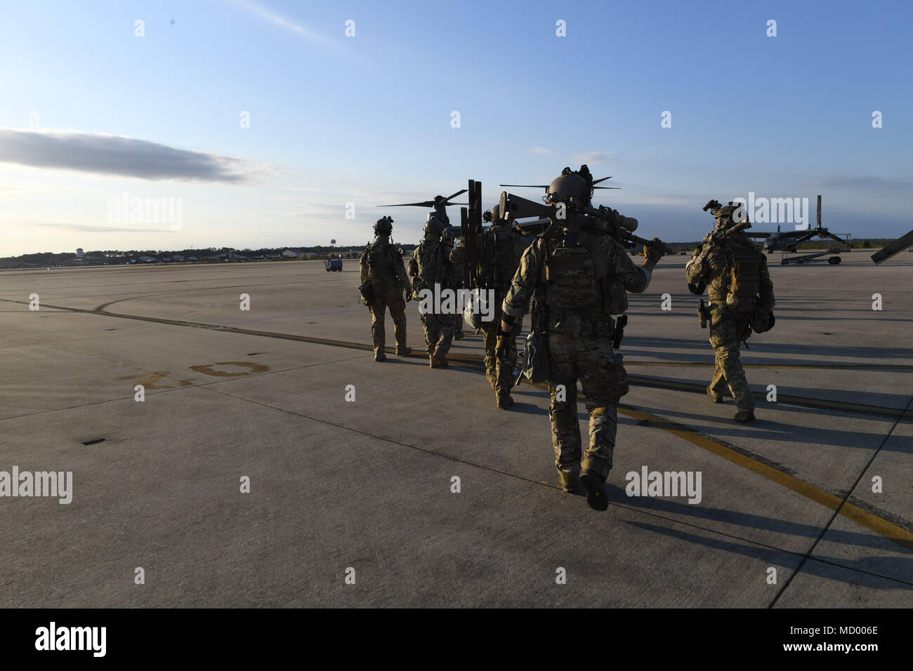 U.S. Army special forces members load onto a CV-22 Osprey at Hurlburt ...