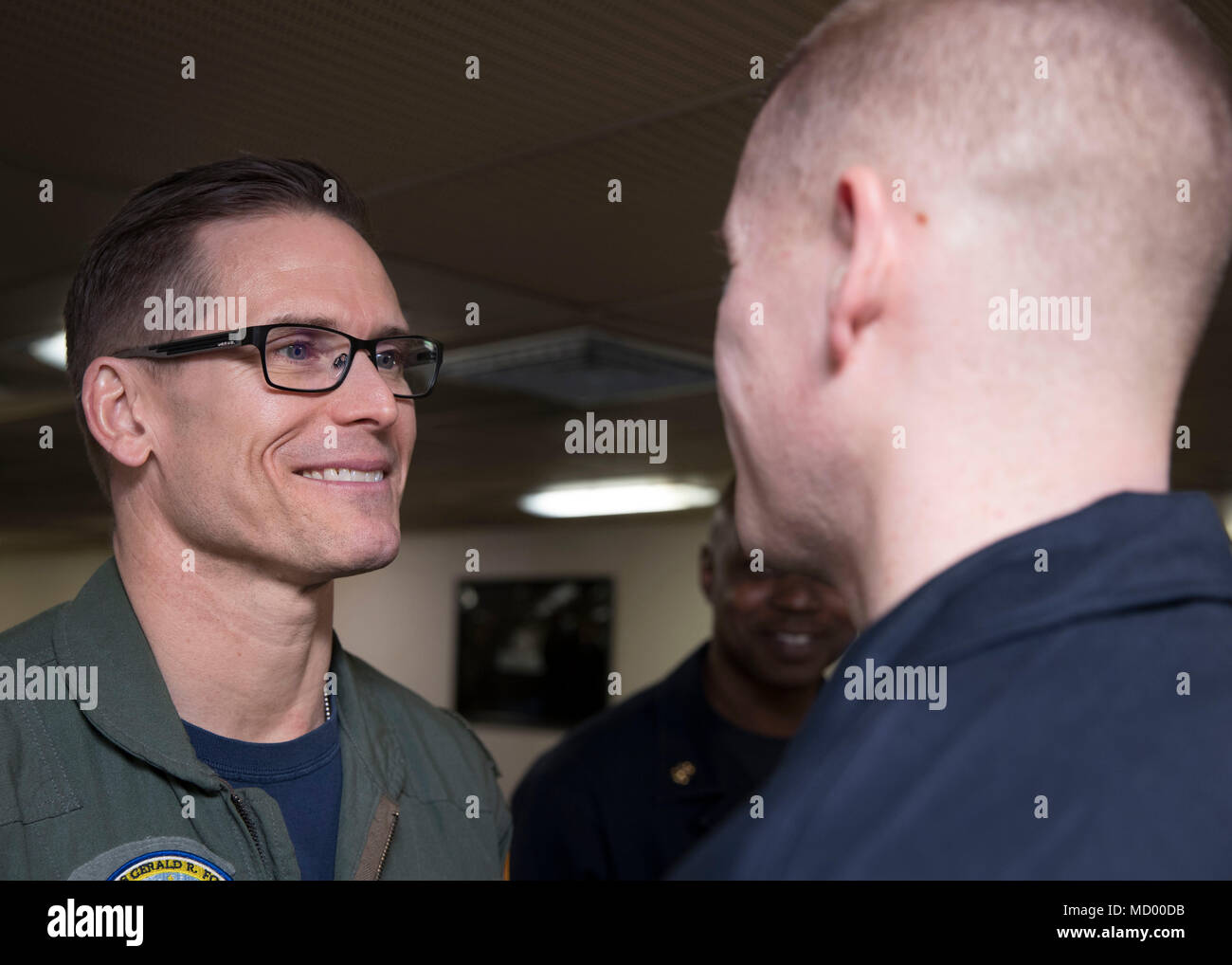 NORFOLK, Va. (Mar. 9, 2018) -- Capt. Brent Gaut, USS Gerald R. Ford's ...