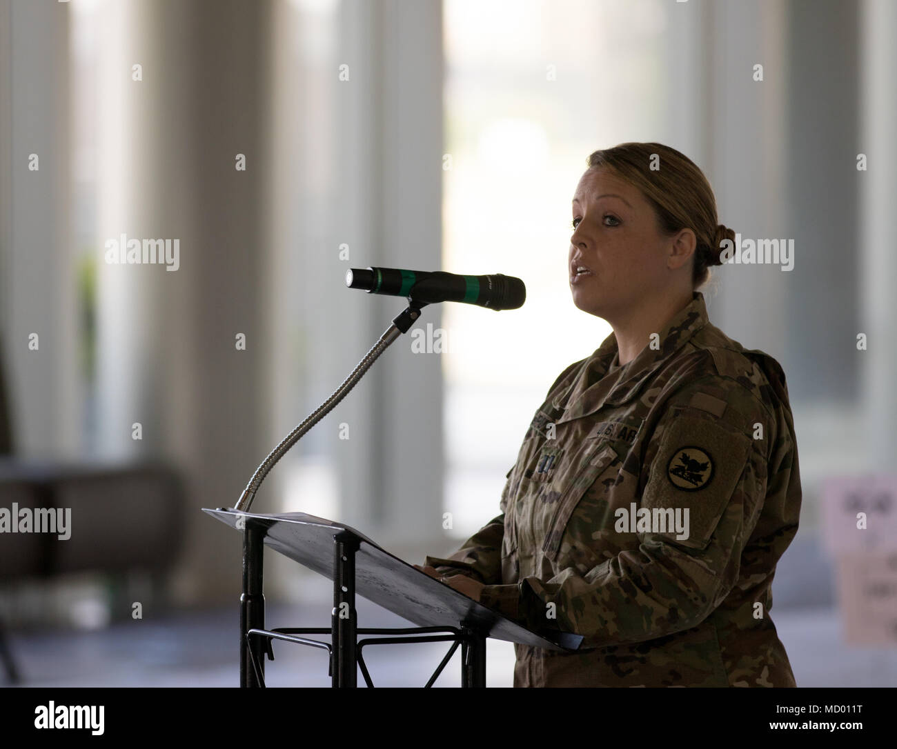 Capt. Angela DePuydt briefs senior members of the Alabama National ...
