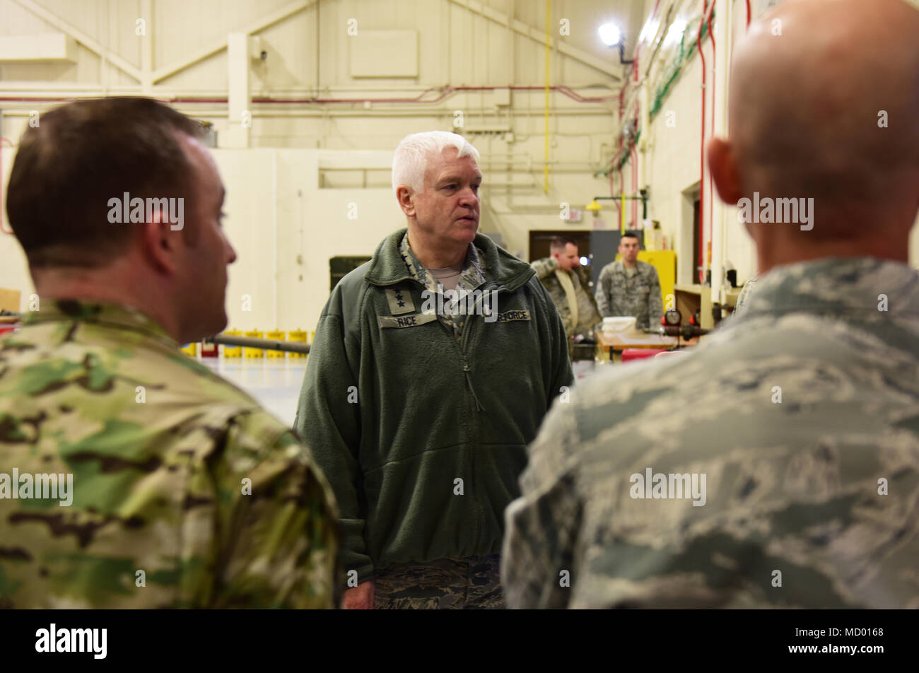 U.S. Air Force Lt. Gen. L. Scott Rice (center), director, Air National ...