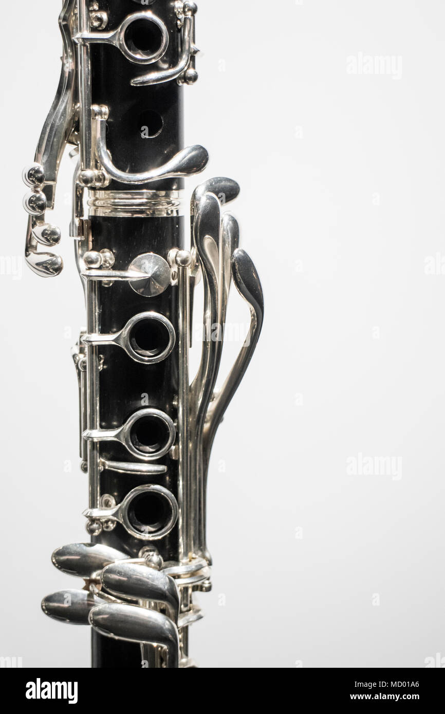 clarinet, keywork and key holes, detail shot Stock Photo - Alamy