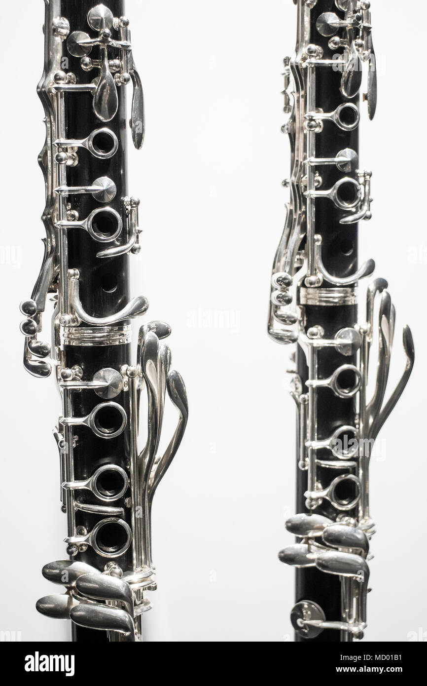 clarinet, keywork and key holes, detail shot Stock Photo - Alamy
