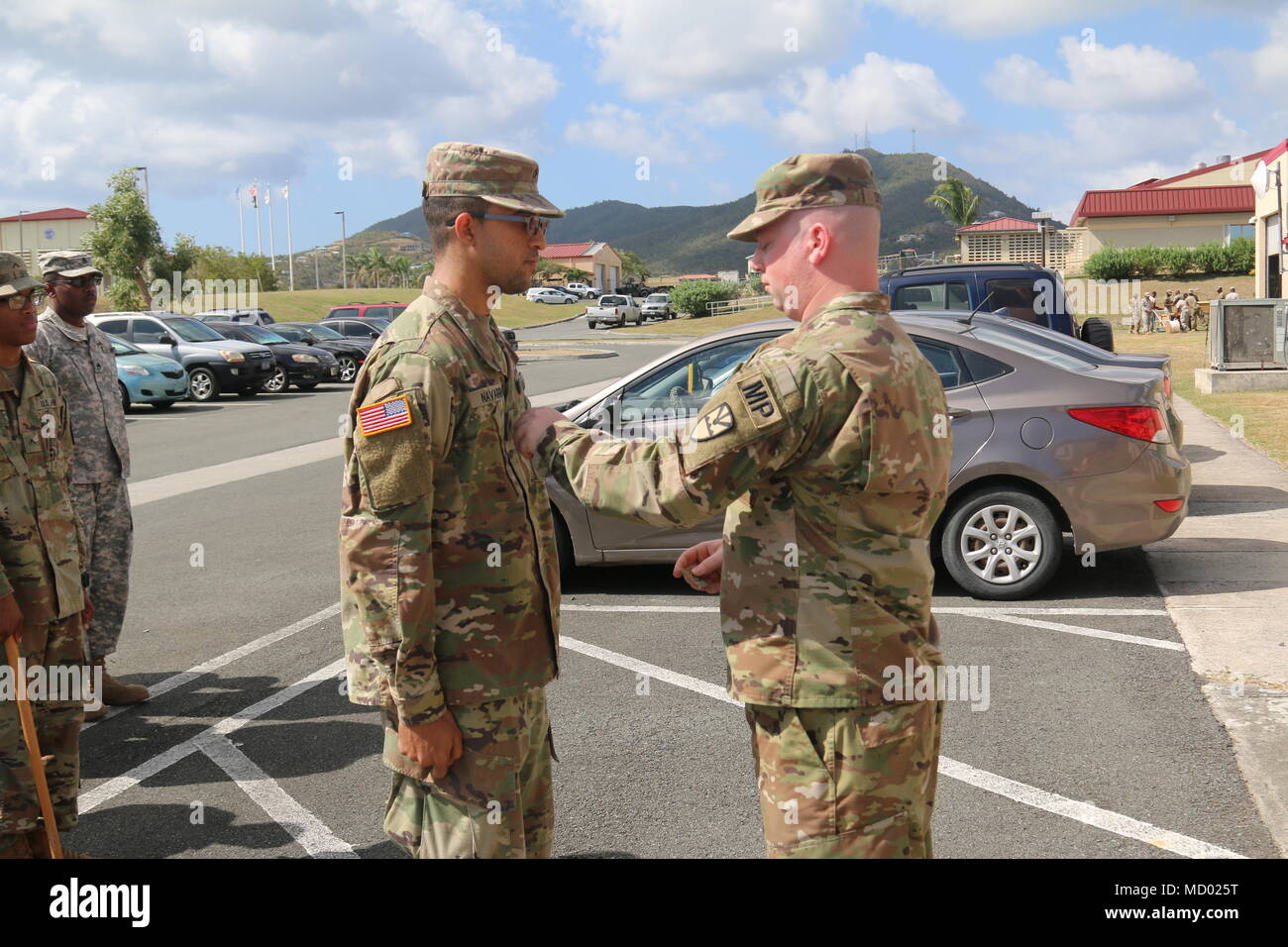 Pfc. Elliot Navarro, 661st Military Police Detachment gets promoted to ...