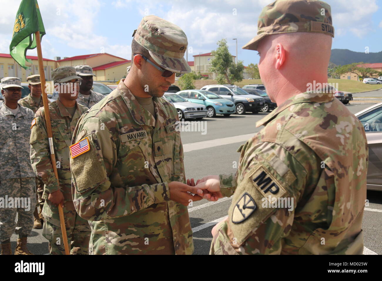 Pfc. Elliot Navarro, 661st Military Police Detachment gets promoted to ...