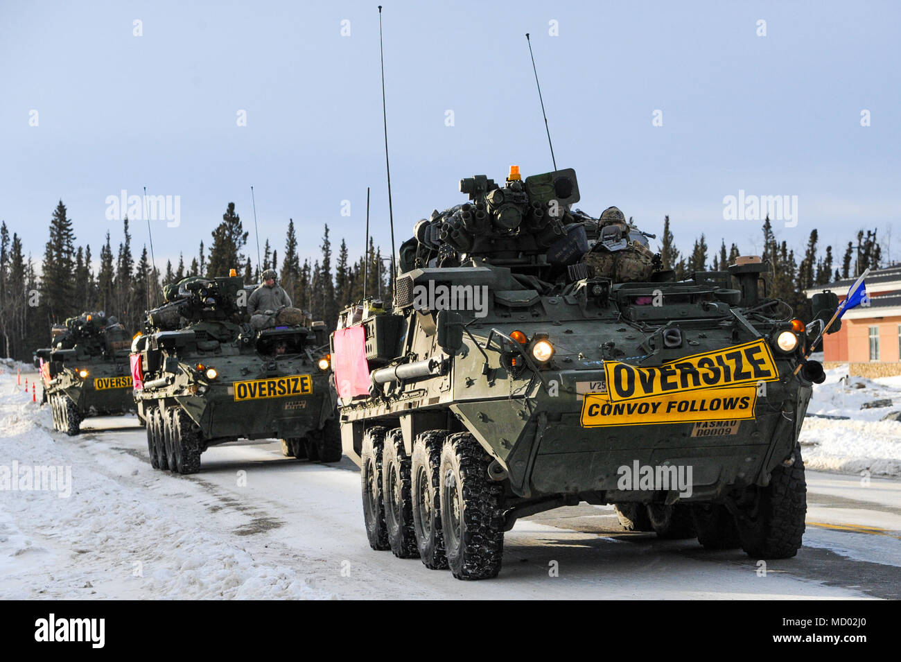 U.S. Soldiers from 3-21 Infantry Battalion conduct convoy operations as ...