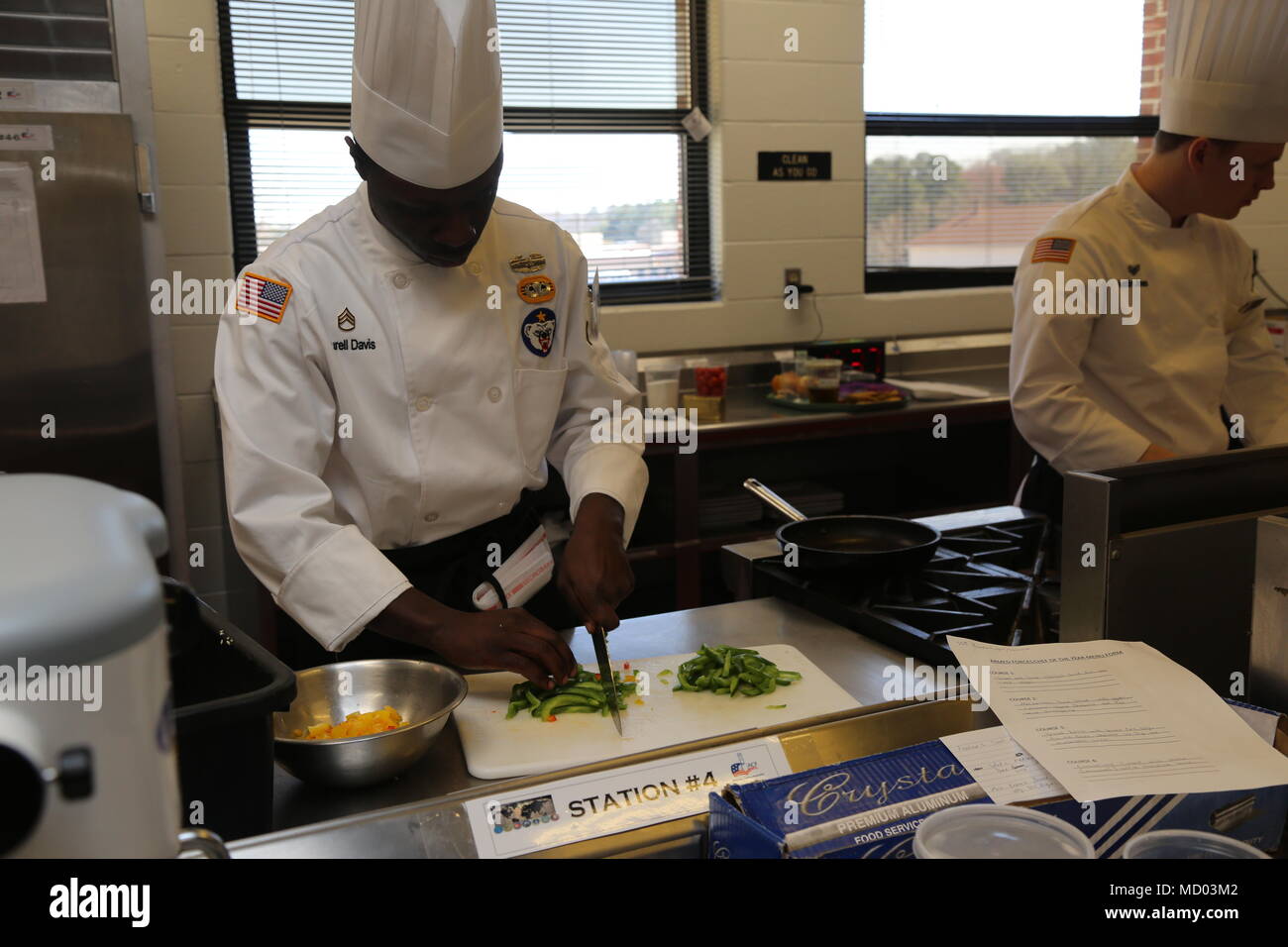 Staff. Sgt. Terrell Davis U.S. Army Alaska Culinary Team preps his Chef ...