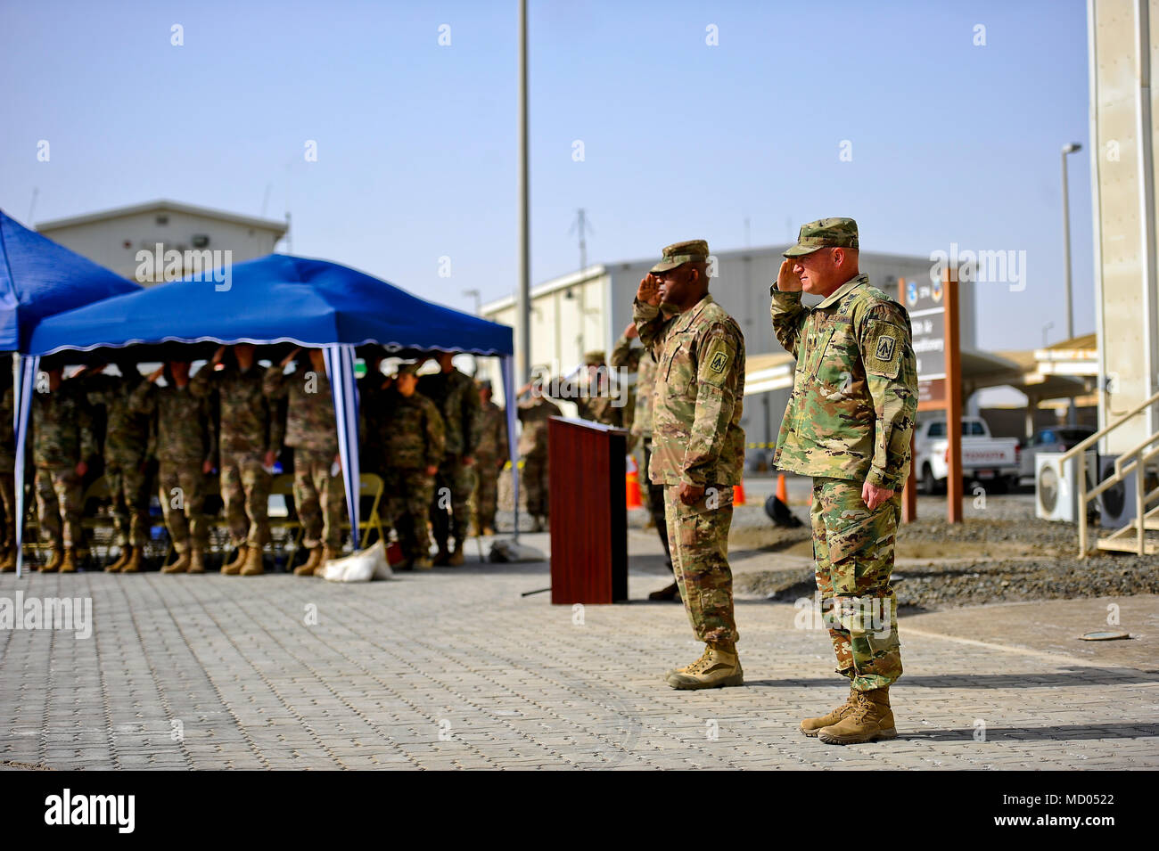 U.S. Army Command Sgt. Maj. Robert Bell and Command Sgt. Maj. Robert ...