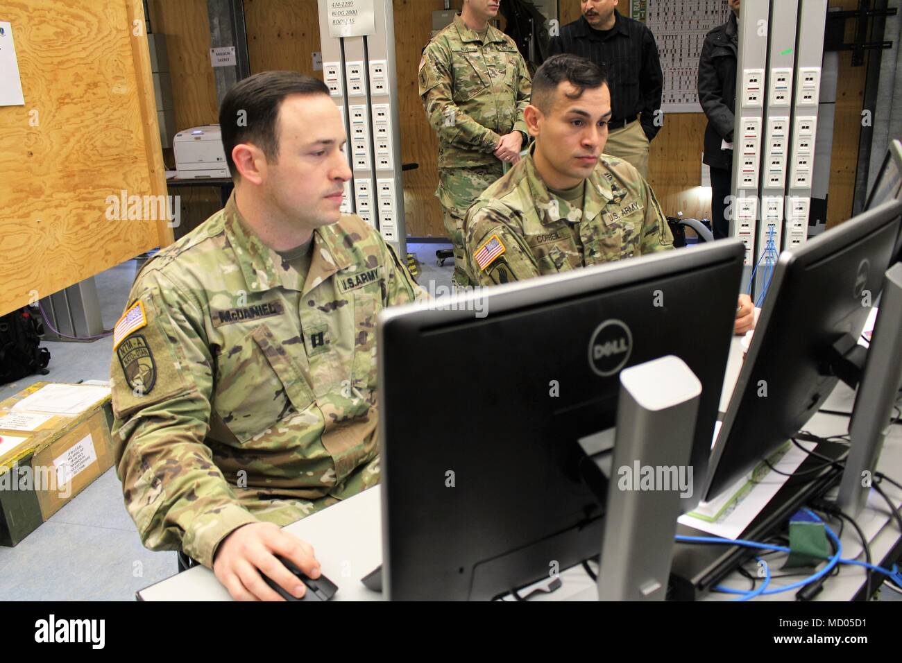 Capt. Matthew Mc Daniel and Sgt. Robert Corbeil, 2500th Digital Liaison ...