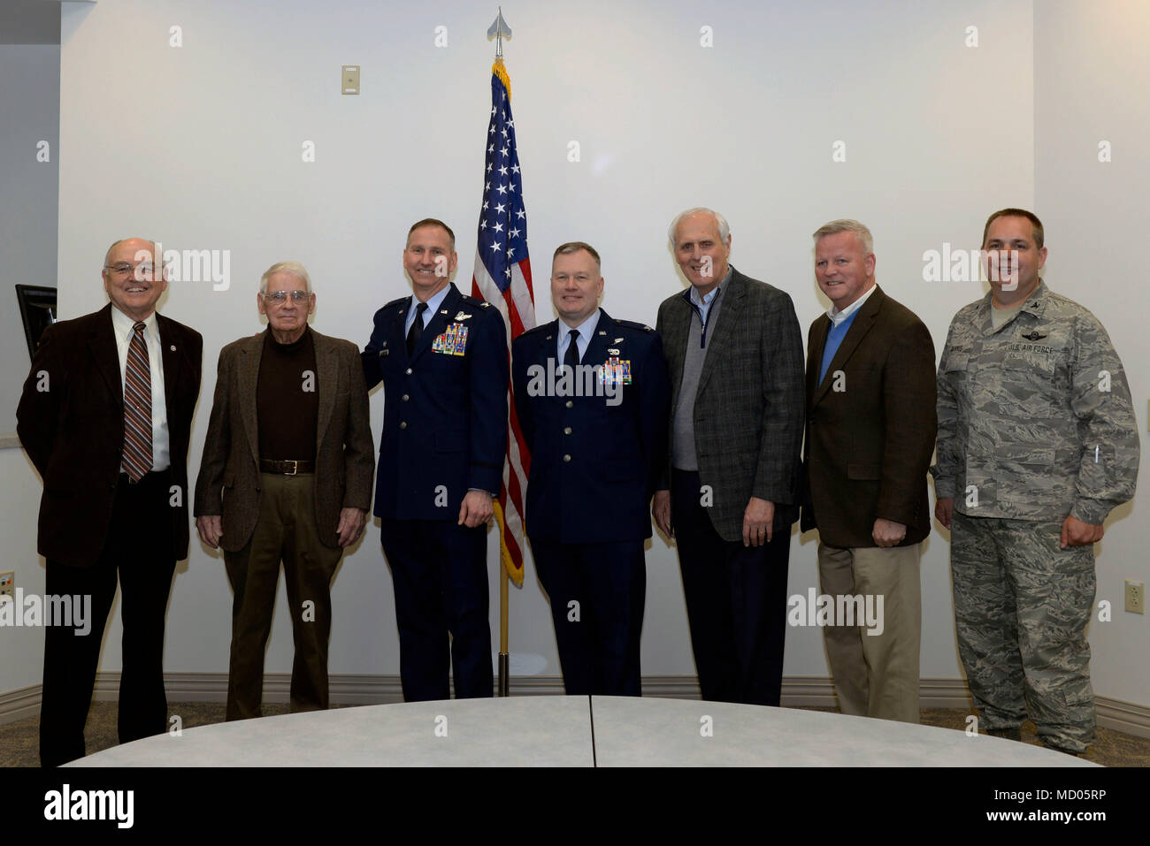 The incoming, current, and former commanders of the 157th Air Refueling ...