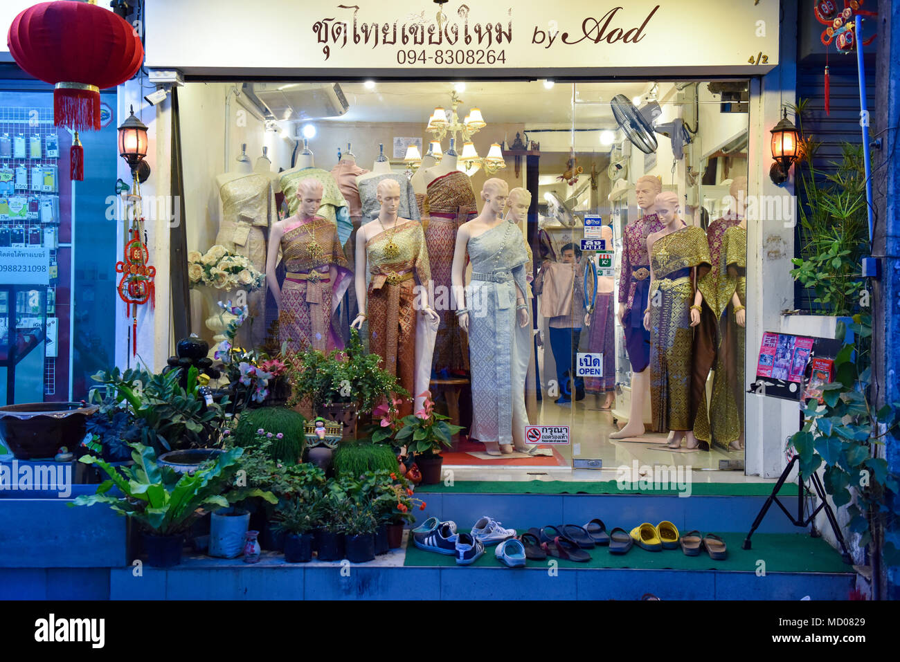 Storefront, Chiang Mai, Old city Center (inside the moat), Thailand ...