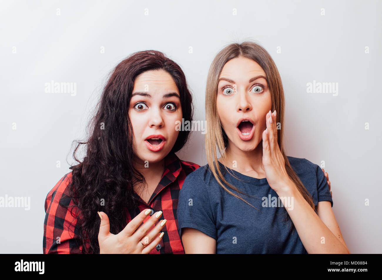 girls are surprised Stock Photo - Alamy
