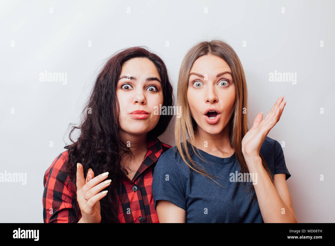 girls are surprised Stock Photo - Alamy