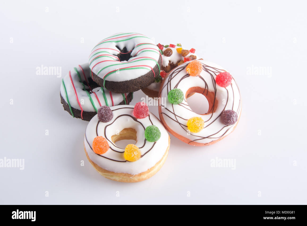 donut. Assorted donuts on background Stock Photo - Alamy