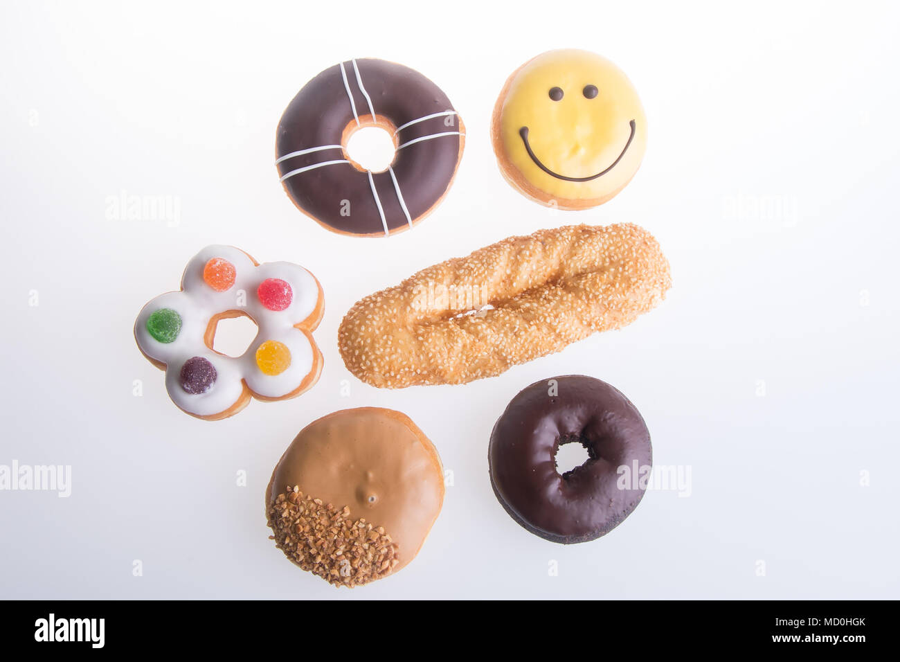 donut. Assorted donuts on background Stock Photo - Alamy