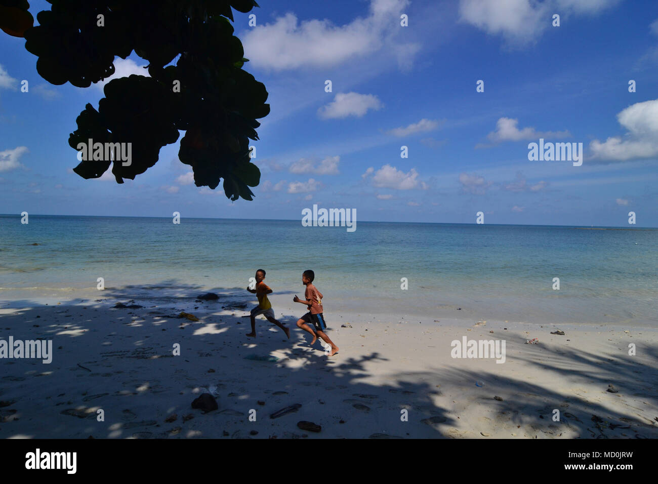 The charm of the beach and the clear sea in South Borneo, Indonesia ...