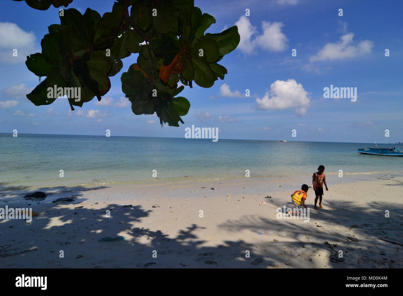 The charm of the beach and the clear sea in South Borneo, Indonesia ...