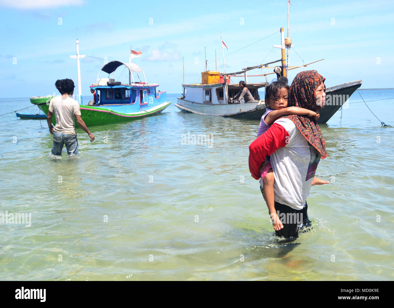 The charm of the beach and the clear sea in South Borneo, Indonesia ...