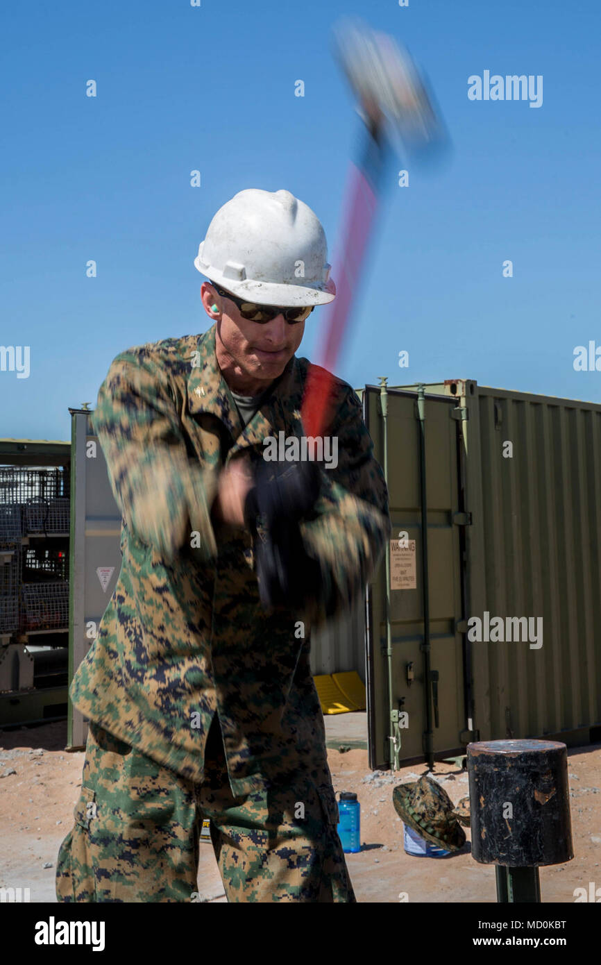 Maj. Sean Hulsey, a Marine Wing Support Squadron 473 airfield ...