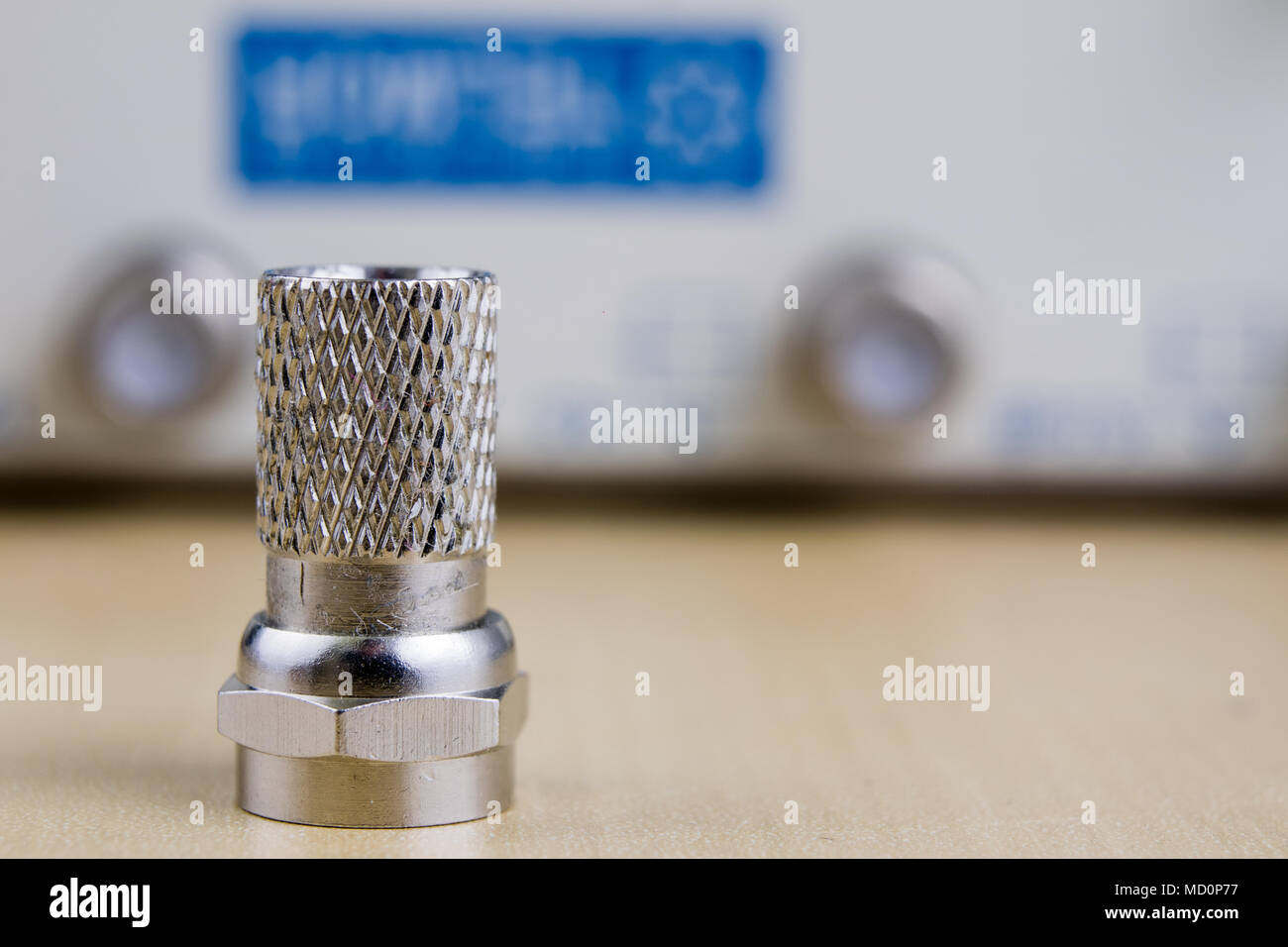 F-type connector in the enlargement. Accessories used for the ...