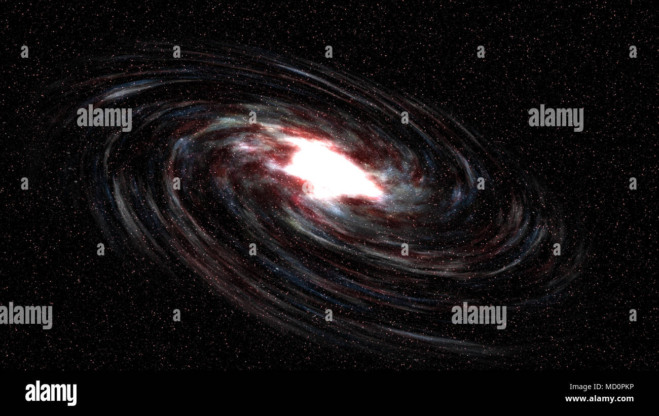 Spiral galaxy, 3d illustration Stock Photo - Alamy